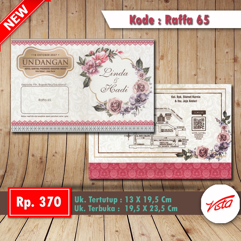 Jual Undangan pernikahan blangko raffa 65 nikah wedding simple murah ...