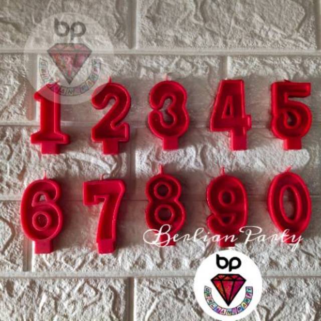 Jual Lilin Angka / Lilin Angka Merah Kogen / Lilin Ulang Tahun Angka ...