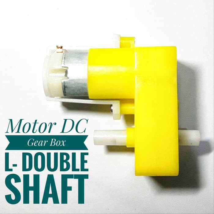 Motor DC Gearbox L Shape Double Shaft gear box robot smart car avoider ...