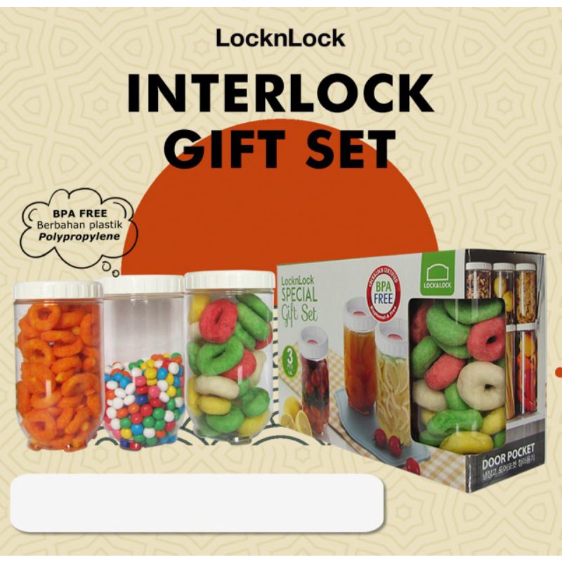 Jual Toples Lock n Lock 1L - Interlock Gift Set - 1 set isi 3 pcs ...