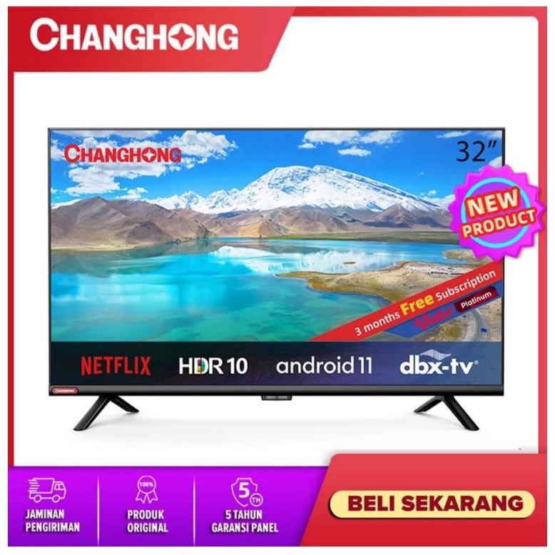 Jual Changhong 32 Inch Smart TV Android 11 Digital LED TV L32G7N | Shopee Indonesia