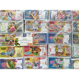 Jual Mainan Uang Kertas Karakter Bergambar / Mainan Edukasi Anak Uang ...