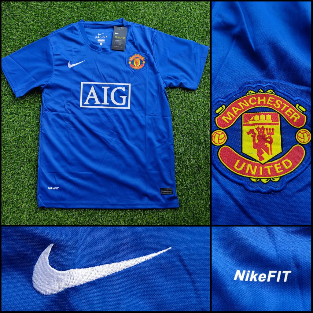 Jual JERSEY BOLA MU AWAY RETRO AIG 2008 GRADE ORI | Shopee Indonesia