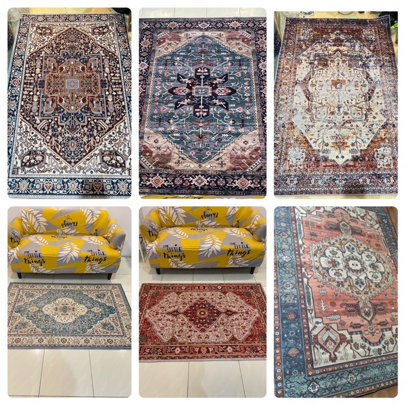 Jual Karpet Lantai Turki anti slip 100x150cm Bohemian/ Karpet Ruang ...