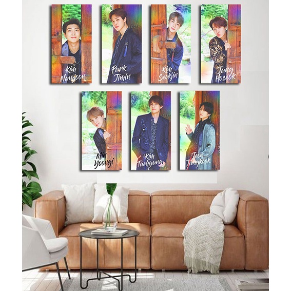Jual 1 PAKET ALL MEMBER WALL DECOR TEMA BTS UKURAN 10X20 CM 6MM KATALOG 1 - FREE PHOTOCARD ...