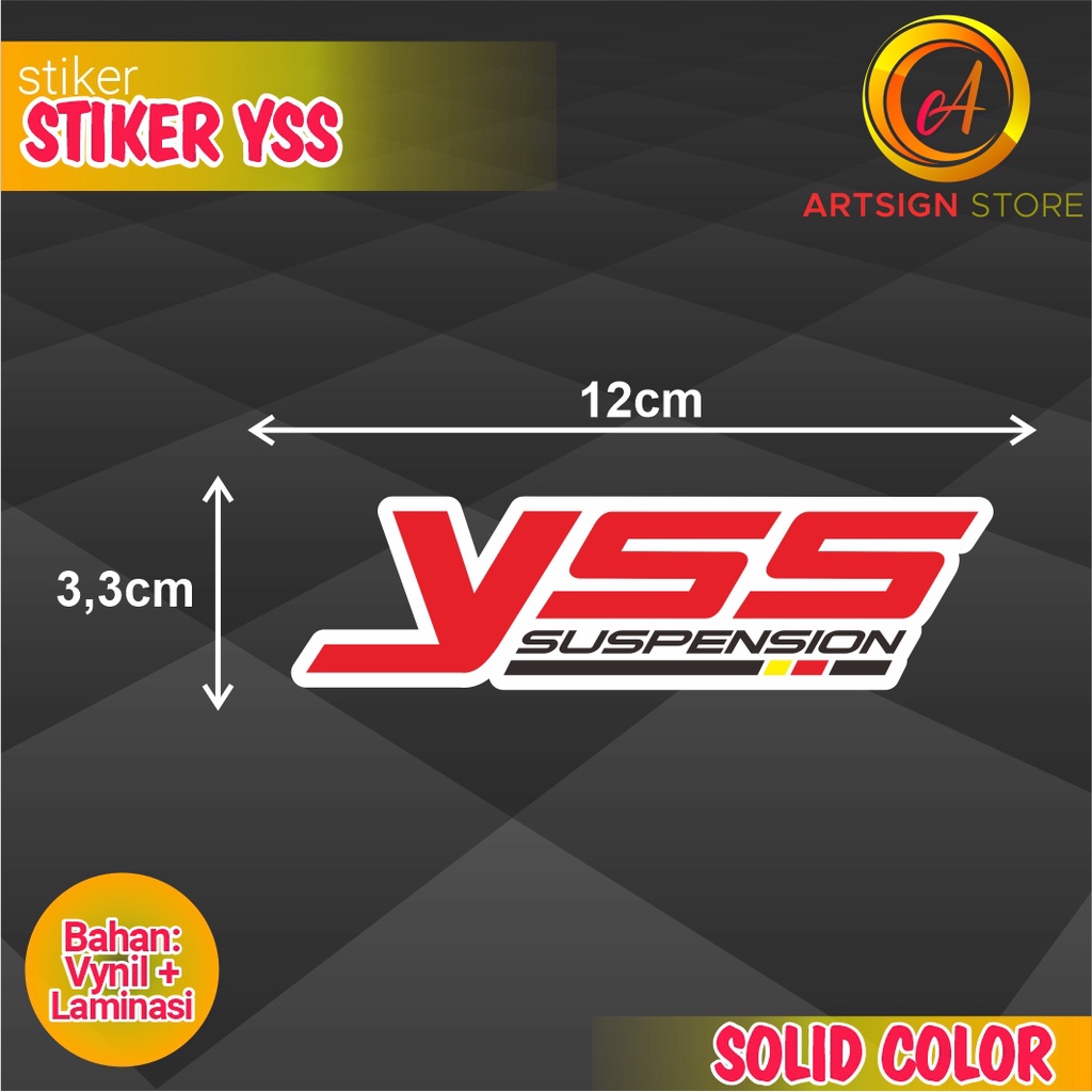 Jual Stiker YSS Suspension Stiker YSS Racing Cutting Stiker Sticker ...