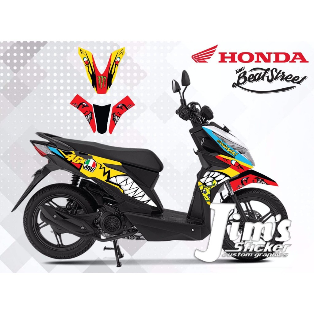 Jual DECAL STIKER DEKAL STICKER MOTOR HONDA BEAT SHARK EDITIONS ...