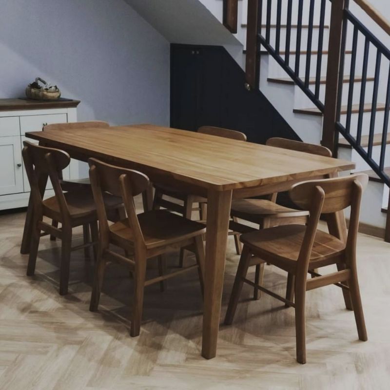 Jual MEJA MAKAN KAYU JATI SOLID | MEJA KAFE MINIMALIS | KURSI MAKAN KAYU JATI || MEJA MAKAN SET ...