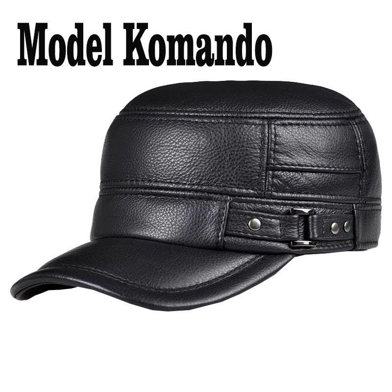 Jual TOPI PRIA KULIT ASLI MODEL KOMANDAN/TOPI KULIT KOMANDO | Shopee ...