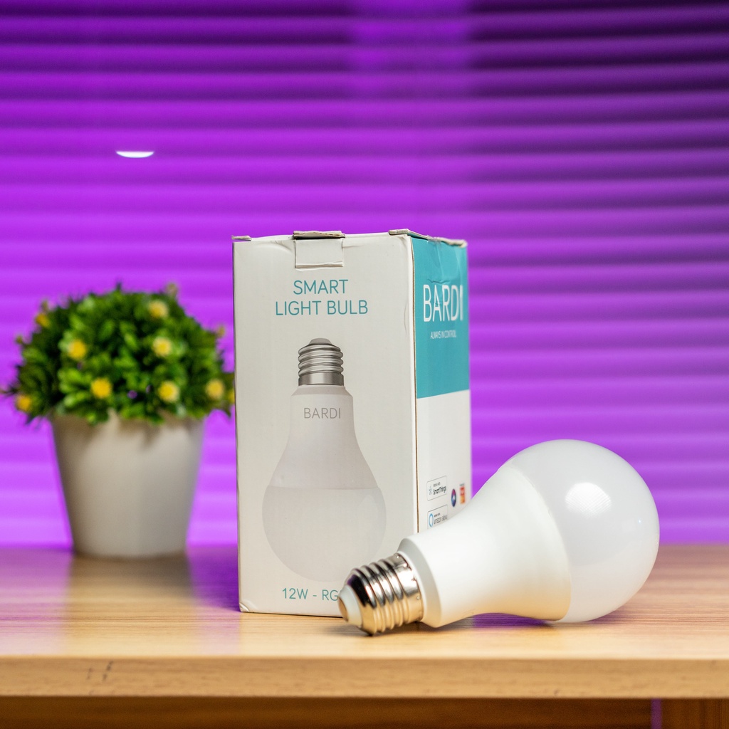 Jual BARDI Smart Light Bulb 12W RGBWW Wi-Fi Wireless IoT - Home ...