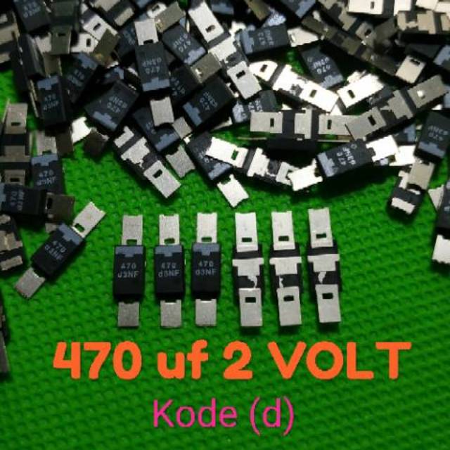 Jual Kapasitor capasitor 470 uf 3 kutub 2 volt nec tokin tantalum ...