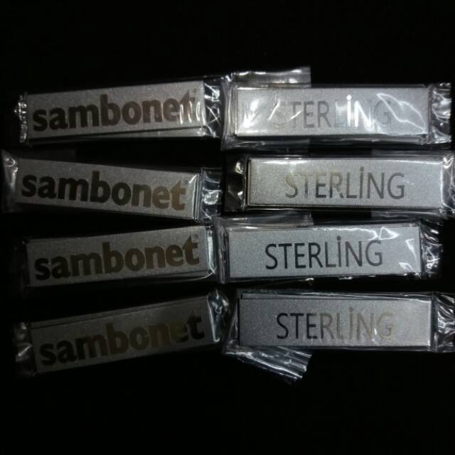 Jual LABEL PLAT NAMA / NAMETAG STAINLESS STELL 0,6 mm ( 6 x 1,5 cm ...