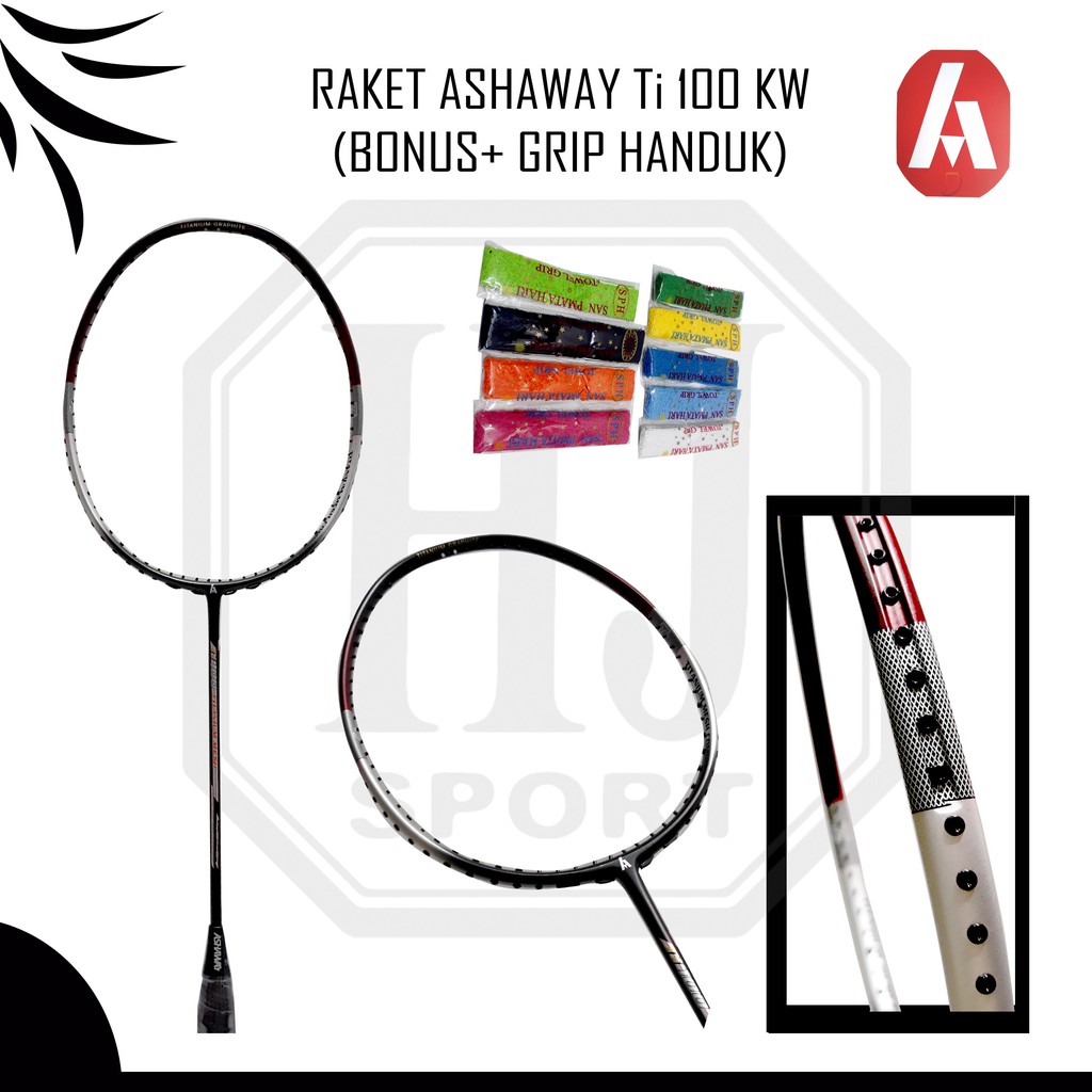 Jual Raket Badminton Ashaway Ti 100 / Ti 110 Titanium (K) | Shopee Indonesia