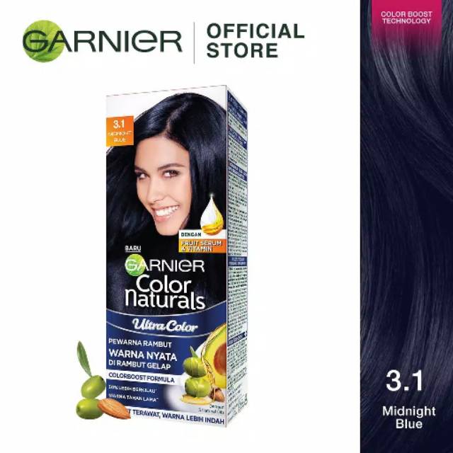 Jual Garnier semir no 31 midnight blue ukuran 55ml+50g | Shopee Indonesia