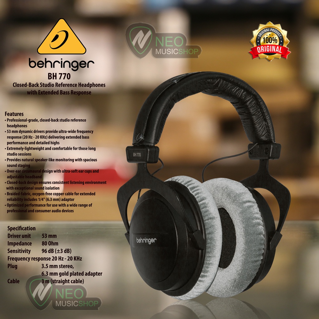 Jual Behringer BH770 Closed-Back Studio Reference Headphones | Shopee ...