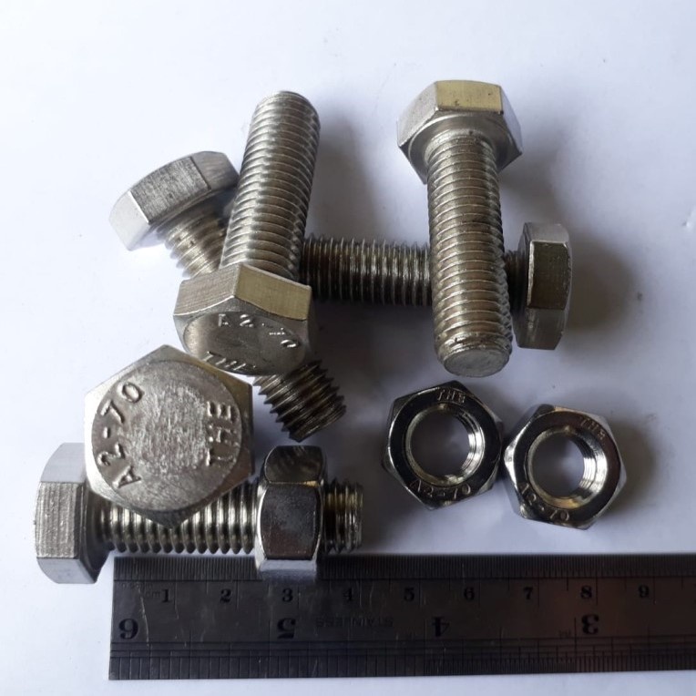 Jual BAUT STAINLESS M12 X 40 / BAUT SS M12 X 40 SUS 304 / BAUT M12X40 STAINLESS STEEL / BAUT M12 ...