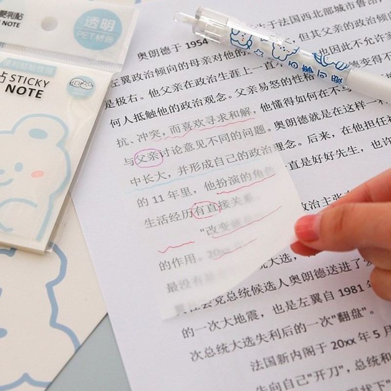 Jual KIANDAA STICKY NOTES TRANSPARAN POST IT BENING STICKY NOTE ...