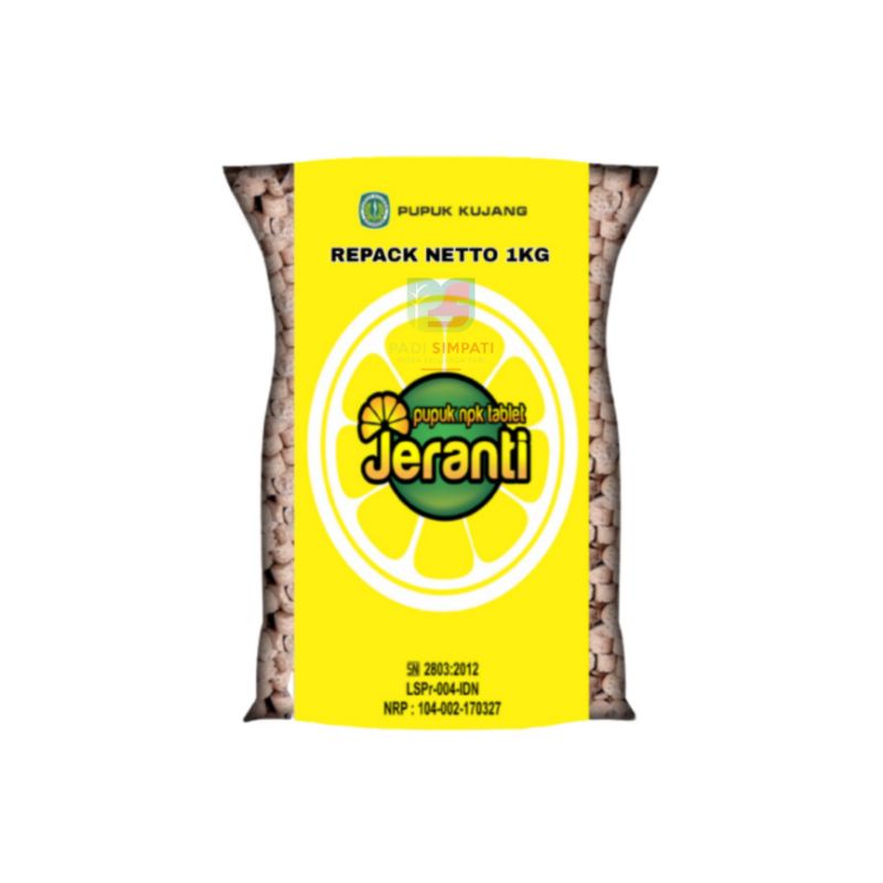 Jual Pupuk Tablet Npk Jeranti Repacking 1 Kg Pupuk Kujang - Pupuk ...