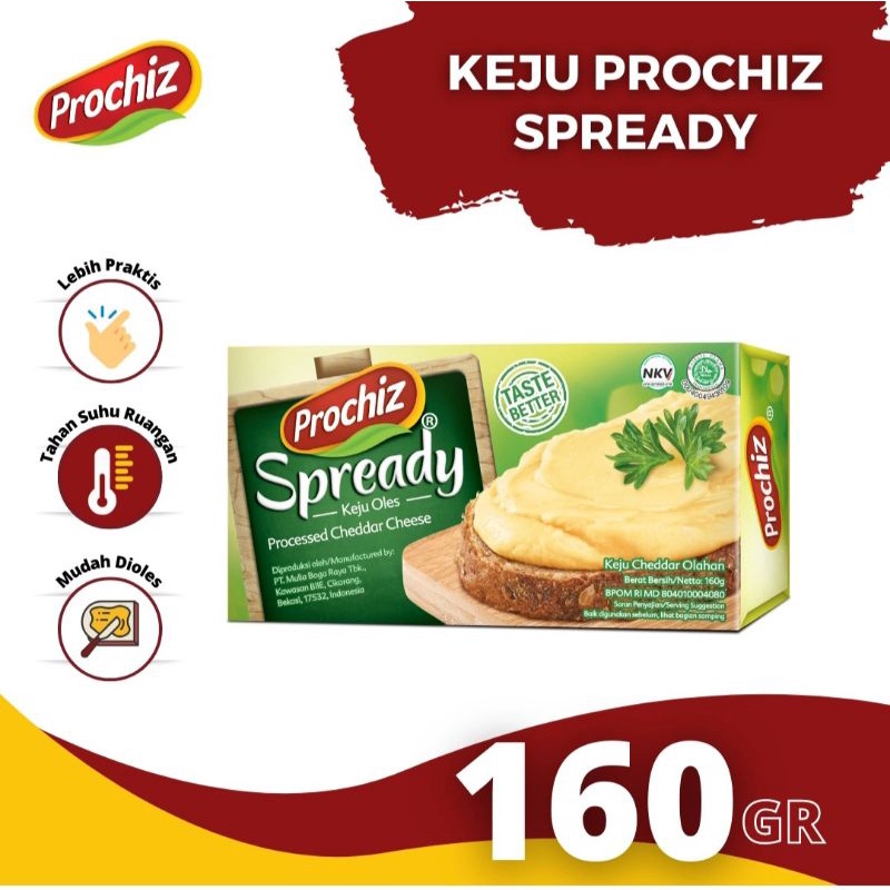 Jual PROCHIZ Spreadable Cheese 160gr | Shopee Indonesia