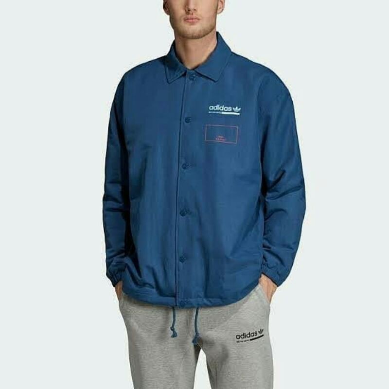 Jual Adidas original kaval graph coach JACKET blue bnwt | Shopee Indonesia