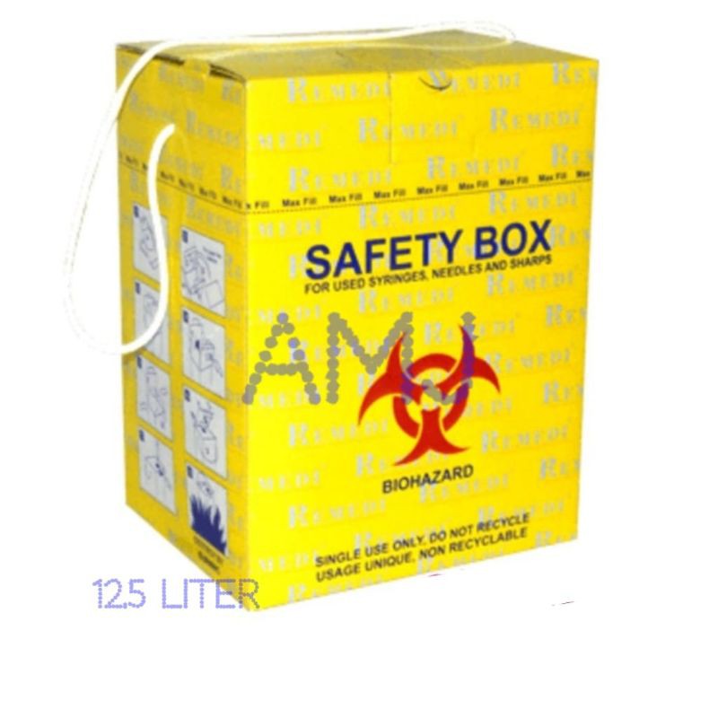 Jual Safety Box Bio Hazard 12.5 Liter Tempat Sampah Medis | Shopee ...