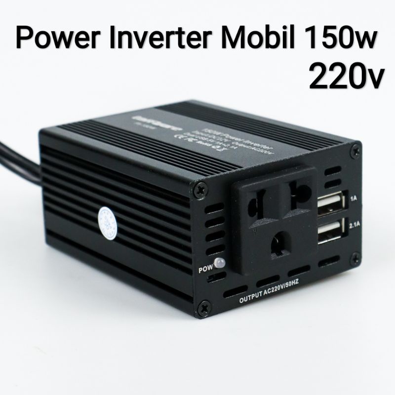 Jual Power Inverter Mobil 150w 220v 12v/24v Arus DC ke AC | Shopee ...