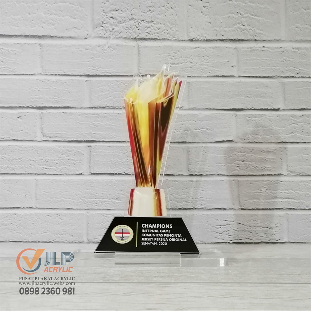 PIALA TROPHY PLAKAT PIAGAM TROPI PLAKAT AKRILIK ukuran 20 X 10 JL13 ...