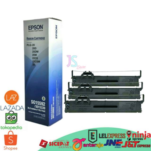 Jual Epson PLQ 20, PLQ 30 | 1 Box Isi 3 Pcs | Ribbon Cartridge - Pita ...
