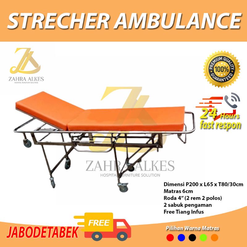 Jual strecher ambulance stainless | brangkar ambulance stainles ...