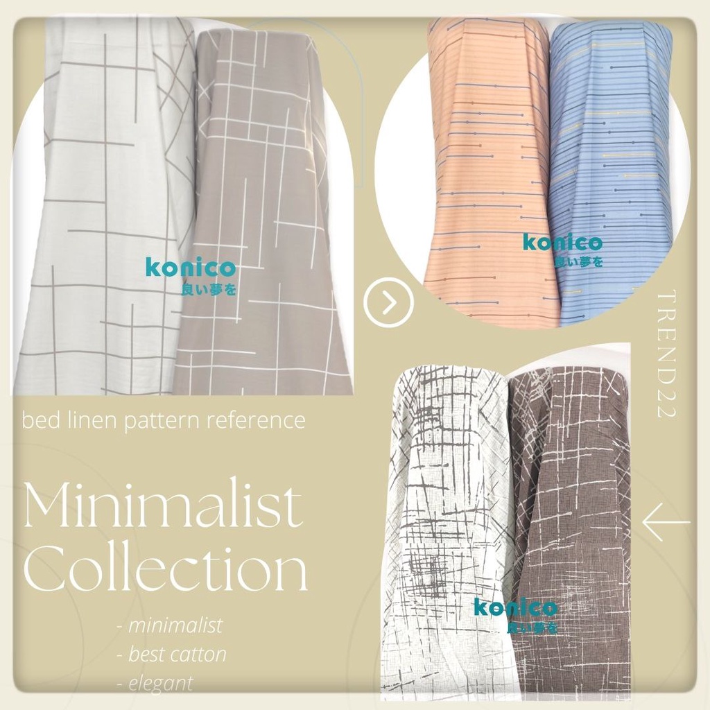 Jual KONICO kain Katun sprei Meteran Motif MINIMALIS dominic Tabur Star Esra GROW Catra ELBHE ...