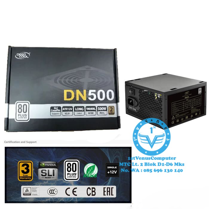 Jual POWER SUPPLY DEEPCOOL DN500 500W 80 PLUS / PSU DN500 80+ / PSU01 ...