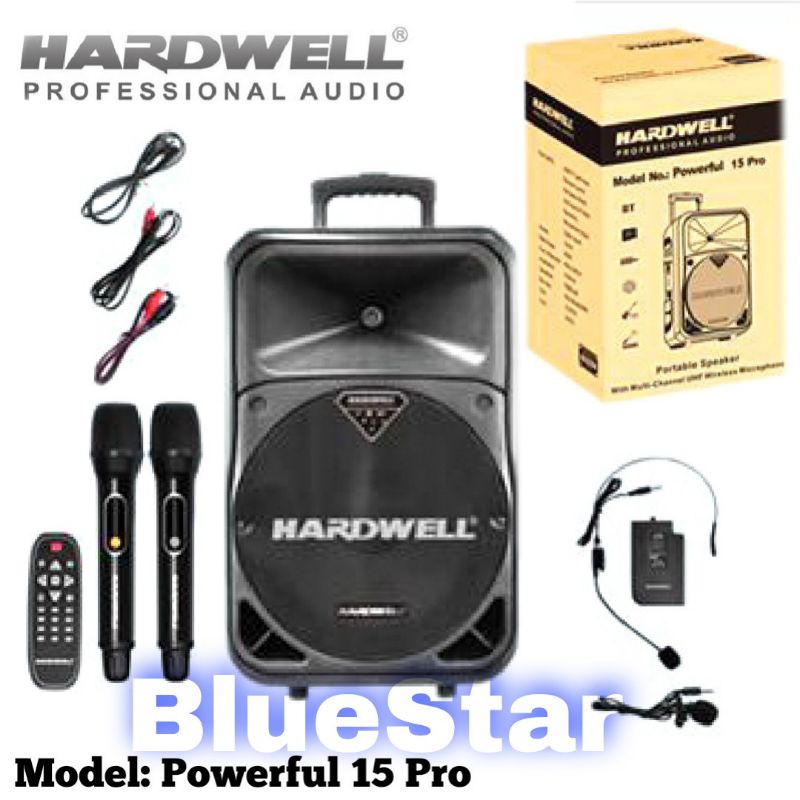 Speaker Portable Wireless Hardwell Powerful 15 Pro Original 15 Inch