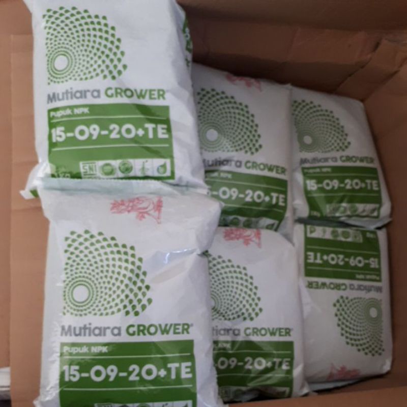 Jual Pupuk NPK MUTIARA GROWER 15-09-20+TE 1KG Original pabrik | Shopee ...