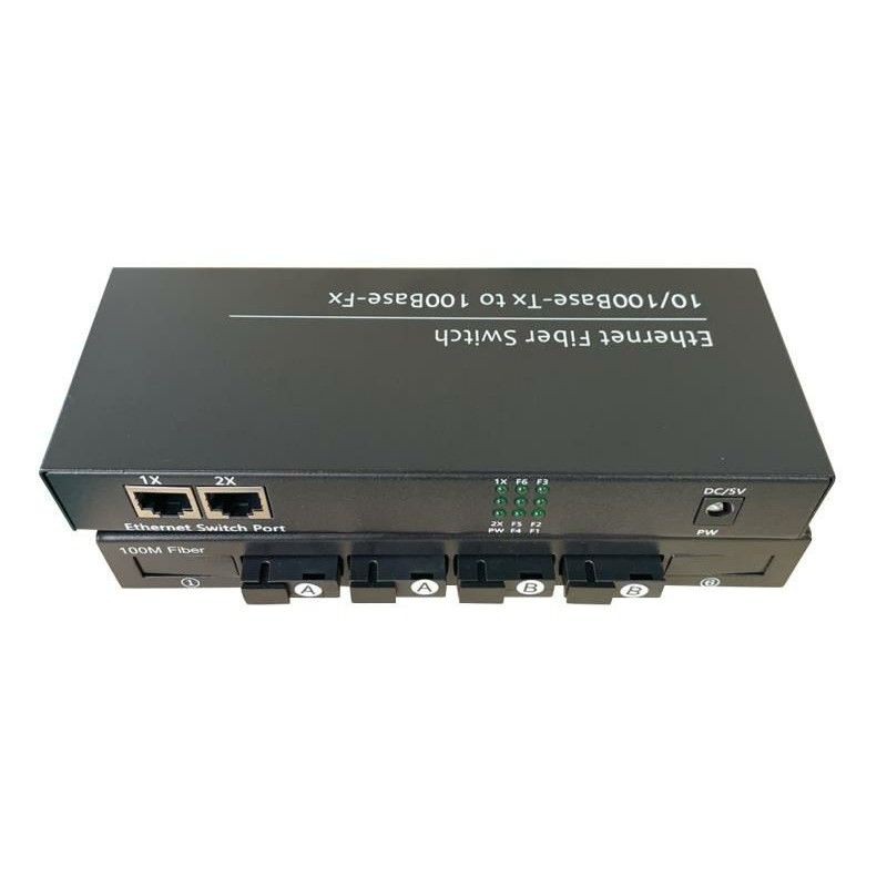 Jual Media Converter Switch Fiber Optic FO 4 SC 2 Lan RJ45 bisa sambung ...