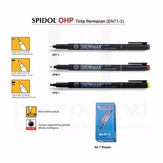 Jual SNOWMAN SPIDOL PERMANEN KECIL OPF / OPM SPIDOL OHP MARKER | Shopee ...