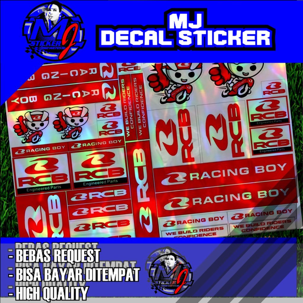 Jual AC Sticker Pack Stiker Racing Variasi RCB RacingBoy Sponsor ...