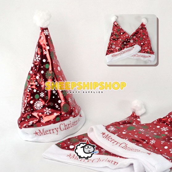 Jual TOPI SANTA ANAK LASER MERAH/TOPI NATAL Christmas Gereja Malam ...