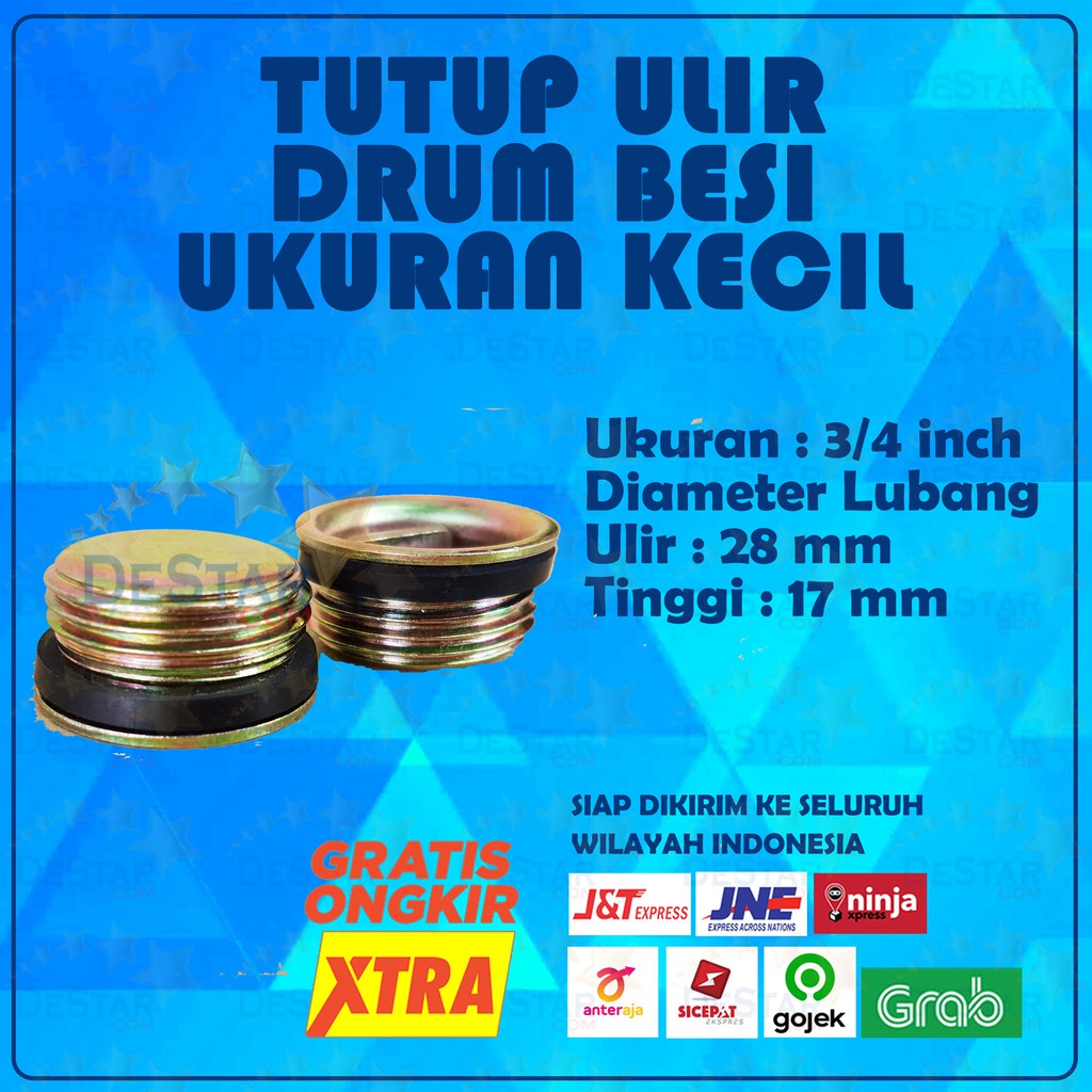 Jual TUTUP ULIR DRUM BESI UKURAN 3 PER 4 INCH KECIL | Shopee Indonesia
