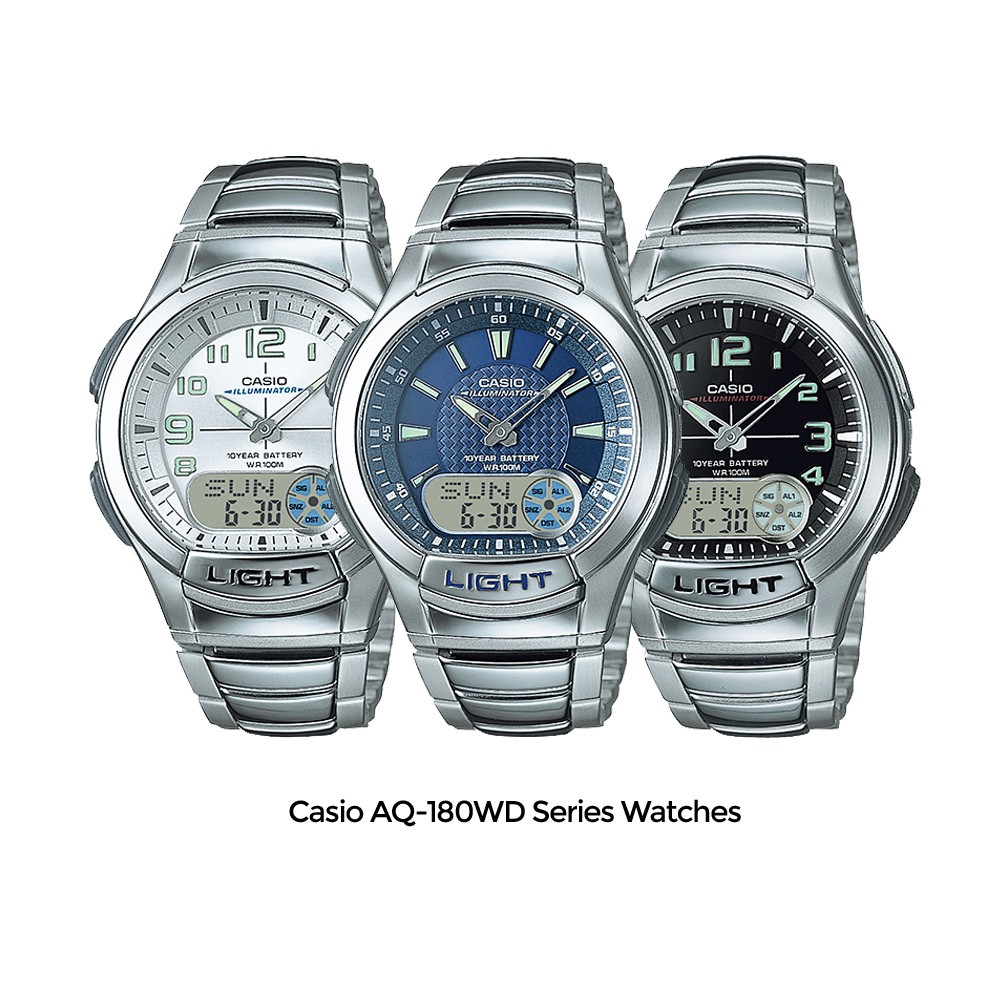 Jual Casio Analog Digital AQ-180WD AQ-180 Originaln - Jam Tangan Pria ...