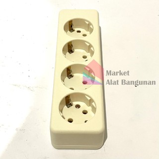 Jual Stop Kontak 4 Lobang TEBAL ARDE Kuningan SNI / Colokan Listrik 4 Lubang / Terminal Kuningan ...