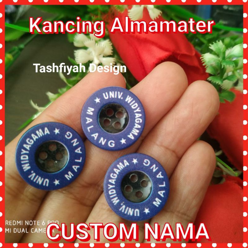 Jual Kancing nama Custom label jas almamater 20mm | Shopee Indonesia