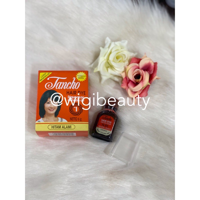 Jual TANCHO hair dye 6gr natural black tancho bubuk 100% ORIGINAL ...