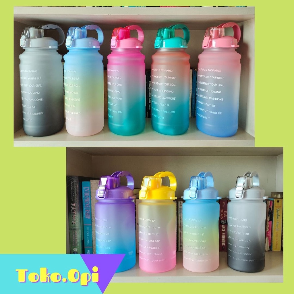 Jual BOTOL ORI HARGA NEGO Botol Minum Motivasi Tritu 2.2 dan 1.1 Liter BPA Free with Straw ...