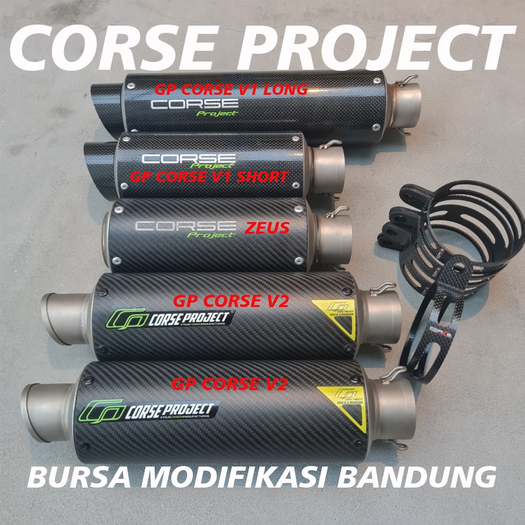 Jual Silencer knalpot Gp Corse v2 carbon matte Corse project 250cc 4tak ...