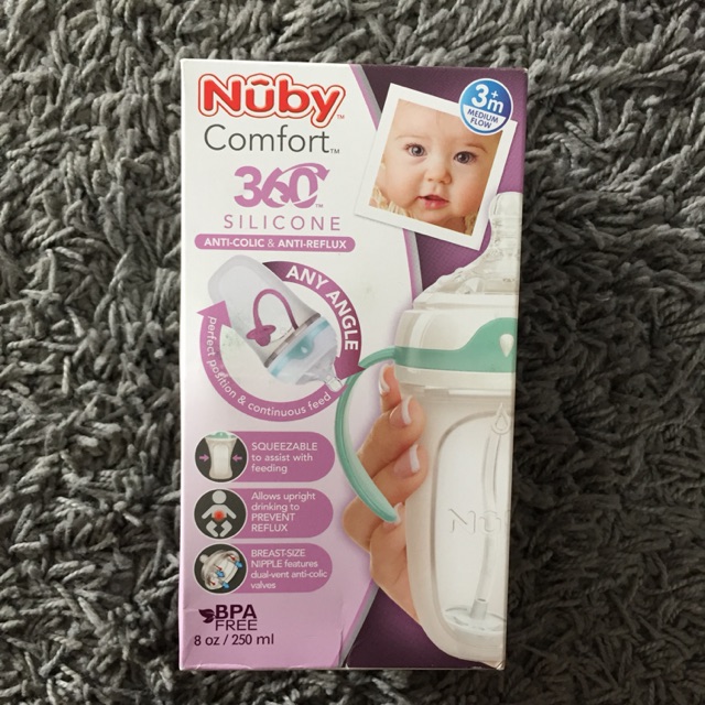 Jual Nuby Comfort 360 Silicone Anti-Colic Anti-Reflux / Botol Susu | Shopee Indonesia