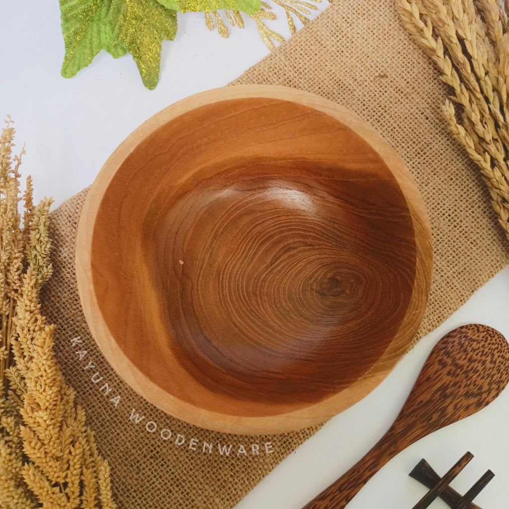 Jual MANGKOK / MANGKUK RAMEN AESTHETIC KAYU mangkok sayur estetik lucu ...