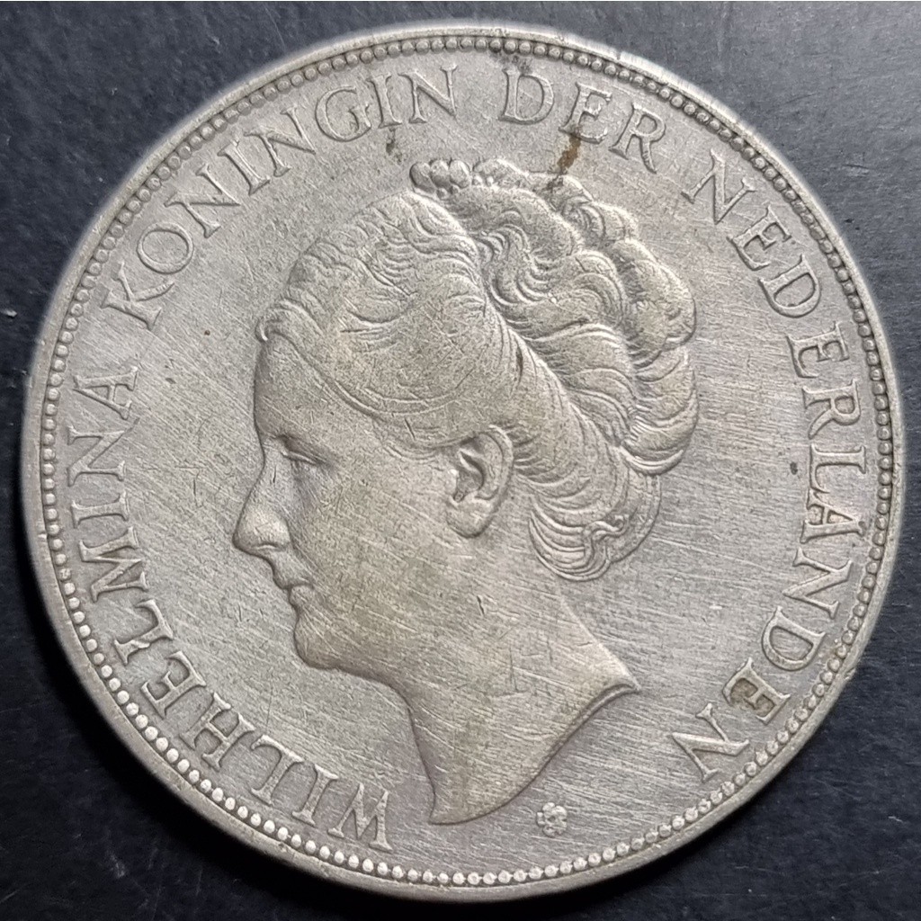 Jual Koin Perak Jaman Penjajahan Belanda 2 1/2 Gulden Wilhelmina 1930 ...
