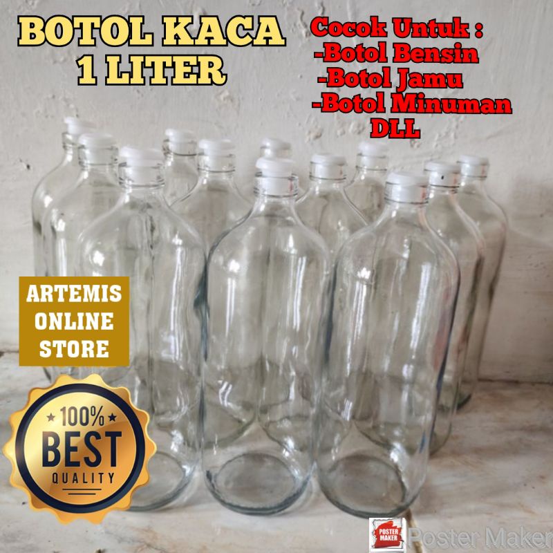 Jual TERMURAH Botol Bensin 1 Liter isi 6pcs / Botol Bensin / Botol jamu ...