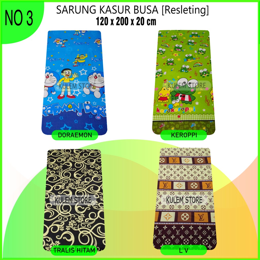 Sarung Kasur Busa Resleting 120x200x20 | Sarung Kasur 120x200 | Sprei ...