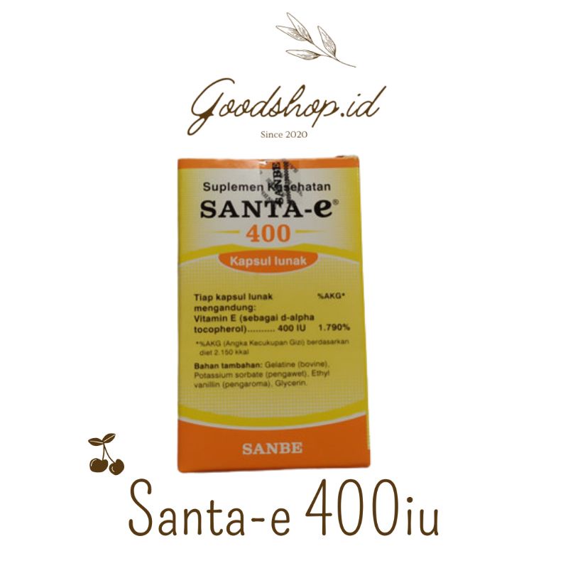 Jual VITAMIN E SANTA-E 400 IU (30 KAPSUL LUNAK) | Shopee Indonesia